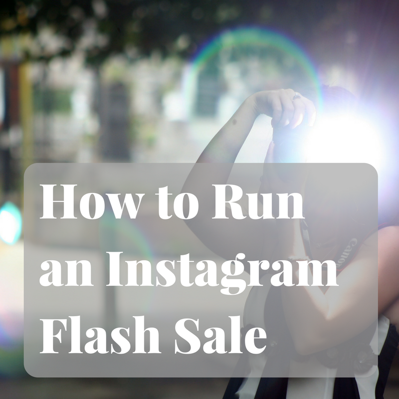 How to Run an Instagram Flash Sale - How to Sell Art Online | Online ...